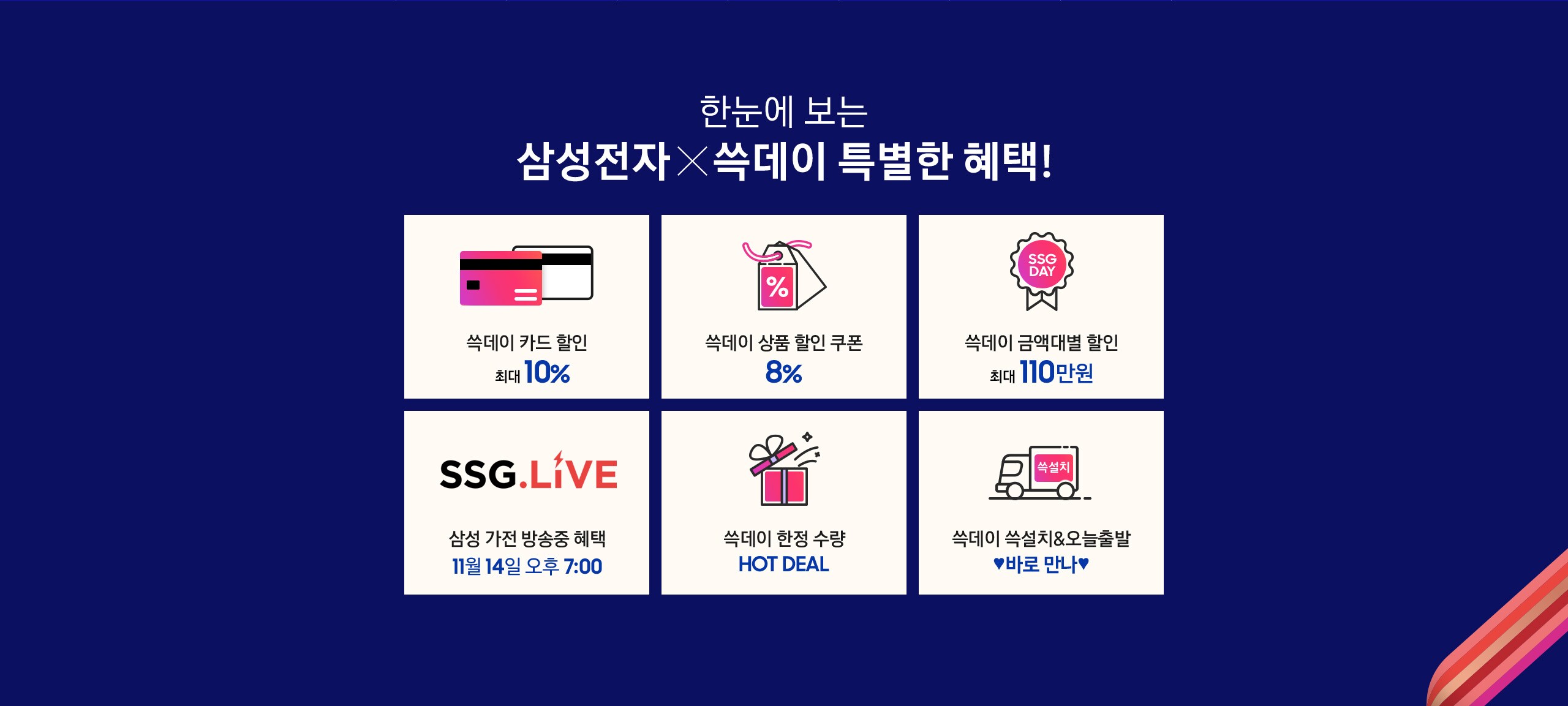 이벤트/쿠폰 > SSGX삼성 쓱데이